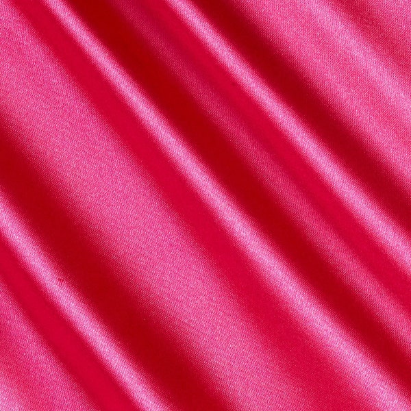 Hot Pink Satin Fabric - Etsy