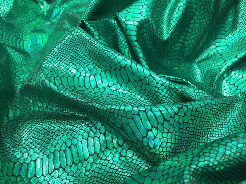 Iridescent Snake Skin Print on Nylon Two Way Stretch Spandex - Etsy