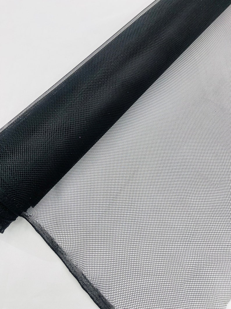 Black Hard Net Tulle Crinoline Fabric/petticoat Fabric/54" Wide/stiff ...