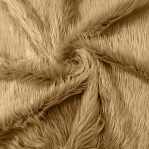 Camel Long Pile Soft Faux Fur Fabric for Fur Suit, Cosplay Costume ...