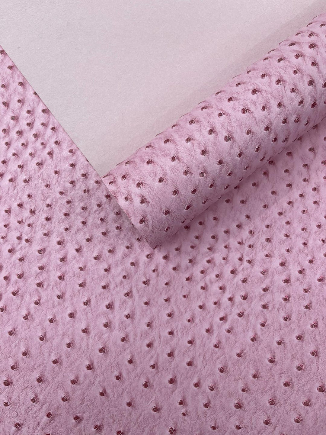 Pink Classic Ostrich Vinyl Fabric | Faux Leather Upholstery, Crafting ...