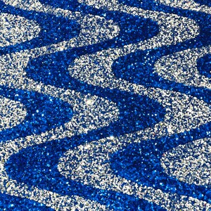 Silver/royal Blue Sequin Wave Design on Royal Blue Stretch Velvet All ...