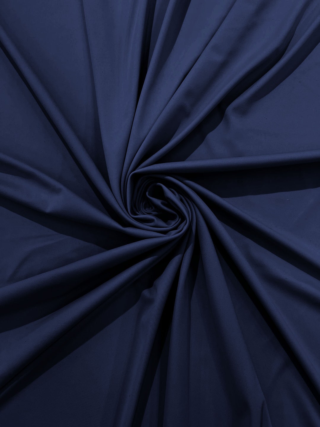 Navy Blue Milliskin Nylon Spandex Stretch Dull Tricot Medium Weight ...