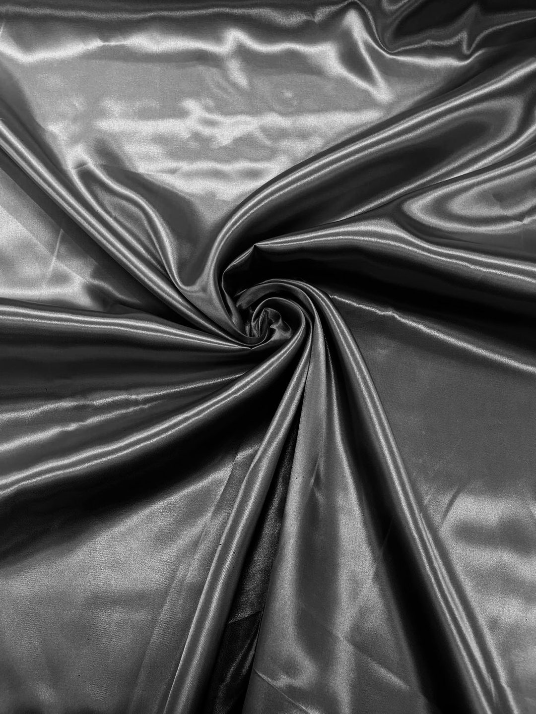 Grey - Shiny Charmeuse Satin Fabric for Wedding Dress/crafts Costumes ...