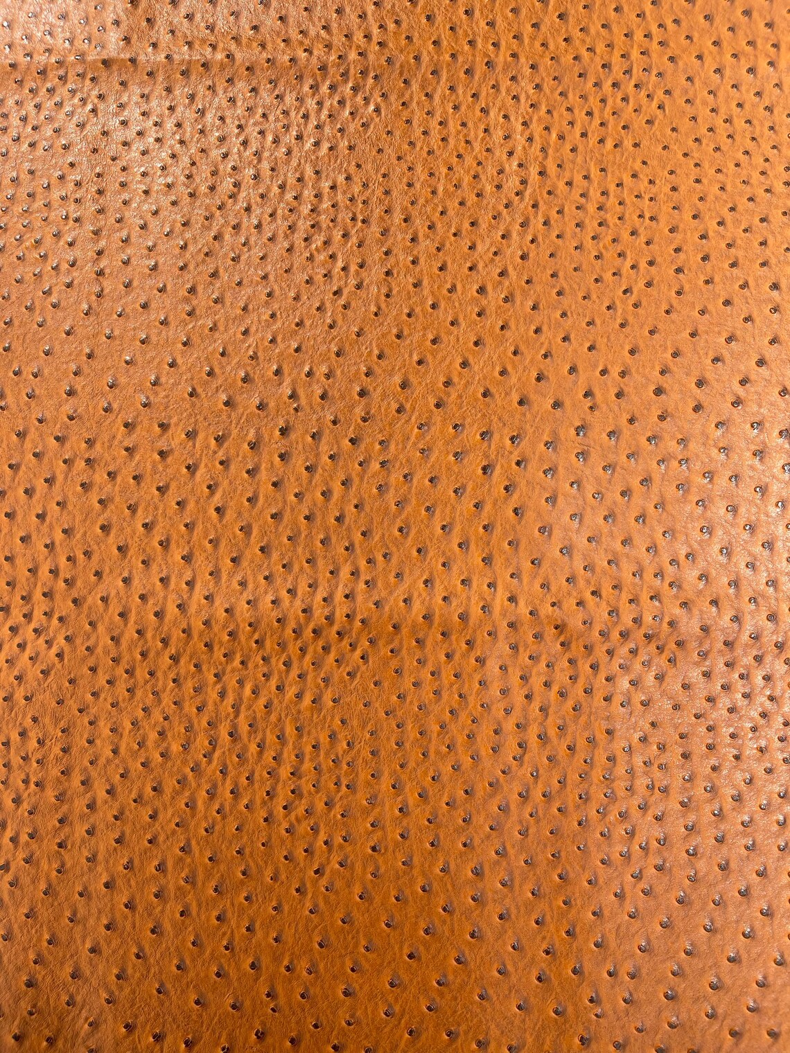 Coñac 54” Wide Ostrich Fake Leather Upholstery, 3-D Ostrich Skin ...