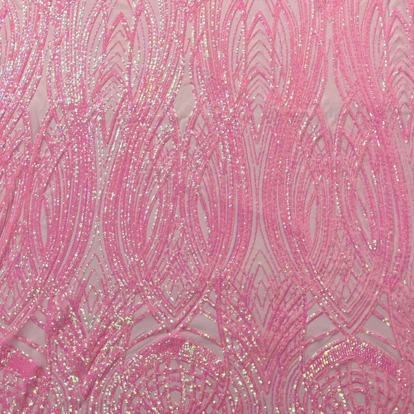 Pink Damask Fabric - Etsy