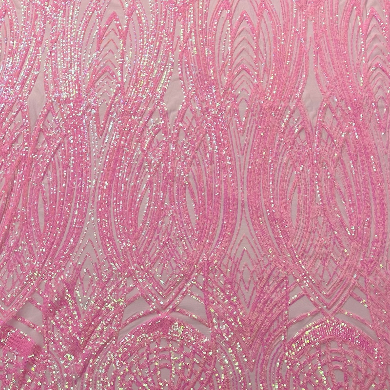 Light Pink Sequin Lace Fabric - Etsy