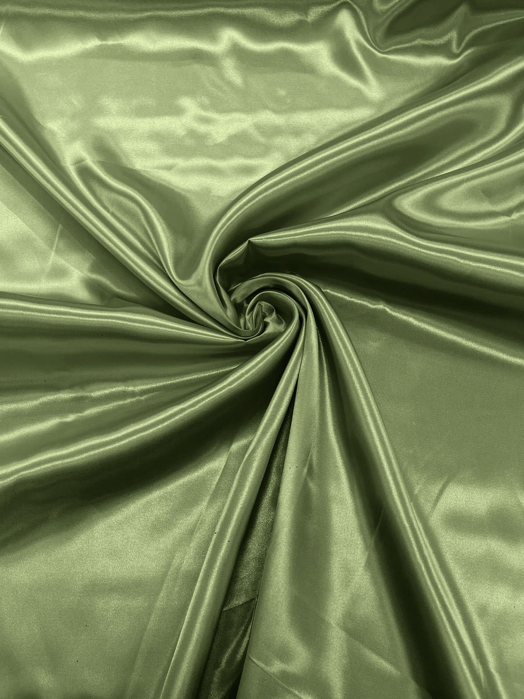 Sage Green Shiny Charmeuse Satin Fabric for Wedding Dress/crafts Costumes/58” Wide /silky Satin ...