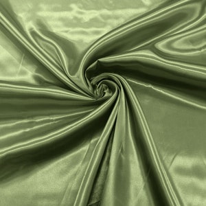 Sage Green Shiny Charmeuse Satin Fabric for Wedding Dress/crafts ...