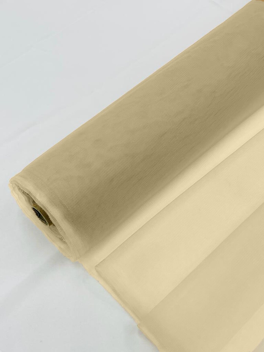 Gold - Bridal Mesh Tulle Netting Fabric / Sheer Mesh /58" Wide / Sold ...