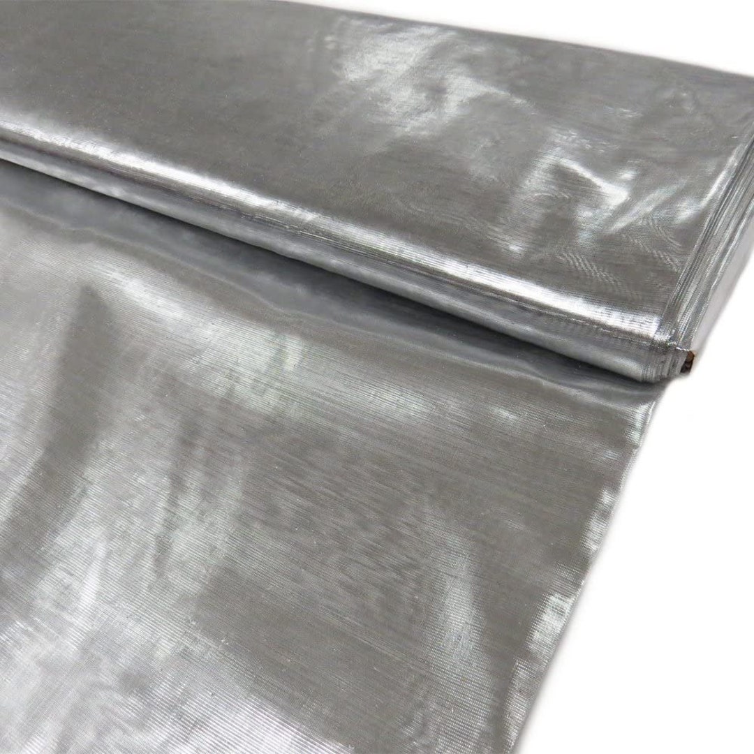 Silver Metallic Shiny Light Weight Tissue Lame Fabric/sewing Craft ...