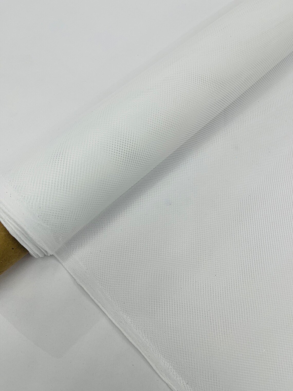 White Hard Net Tulle Crinoline Fabric/petticoat Fabric/54" Wide/stiff ...