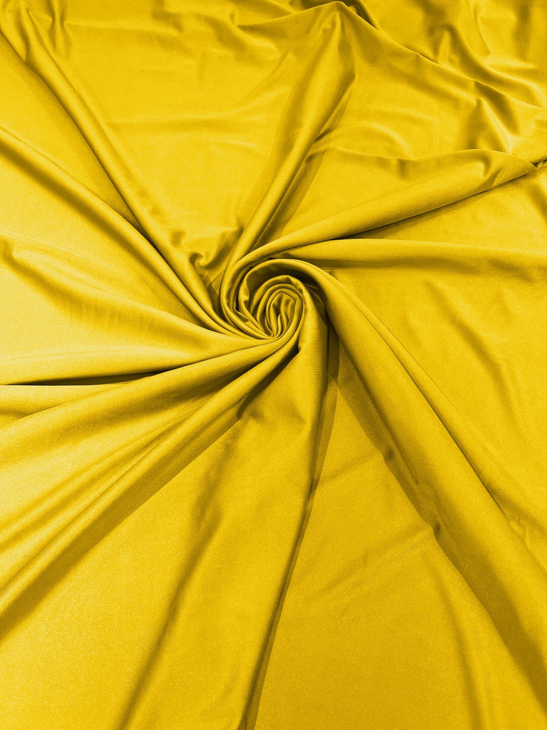 Yellow Shiny Milliskin Nylon Spandex Fabric 4 Way Stretch 58" Wide Sold ...