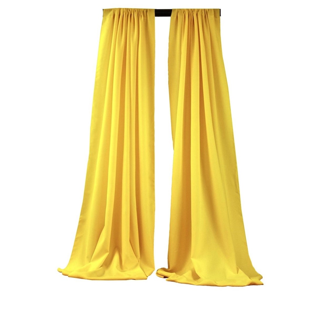 Yellow 2 Panels Backdrop Drape, All Sizes Available in Polyester Poplin ...
