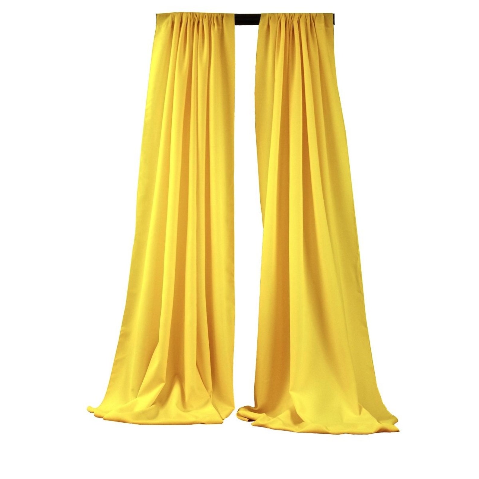 Yellow 2 Panels Backdrop Drape, All Sizes Available in Polyester Poplin ...