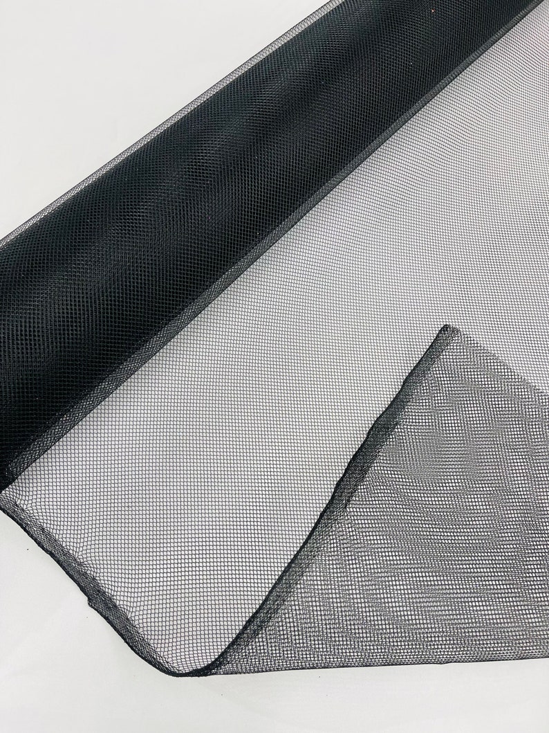 Black Hard Net Tulle Crinoline Fabric/petticoat Fabric/54" Wide/stiff ...