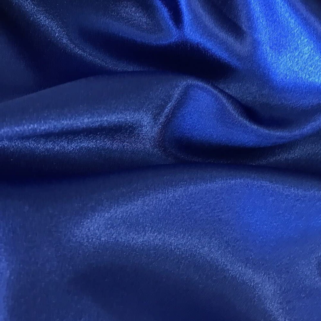 Royal Blue Crepe Back Satin Bridal Fabric Draper-prom-wedding-nightgown ...