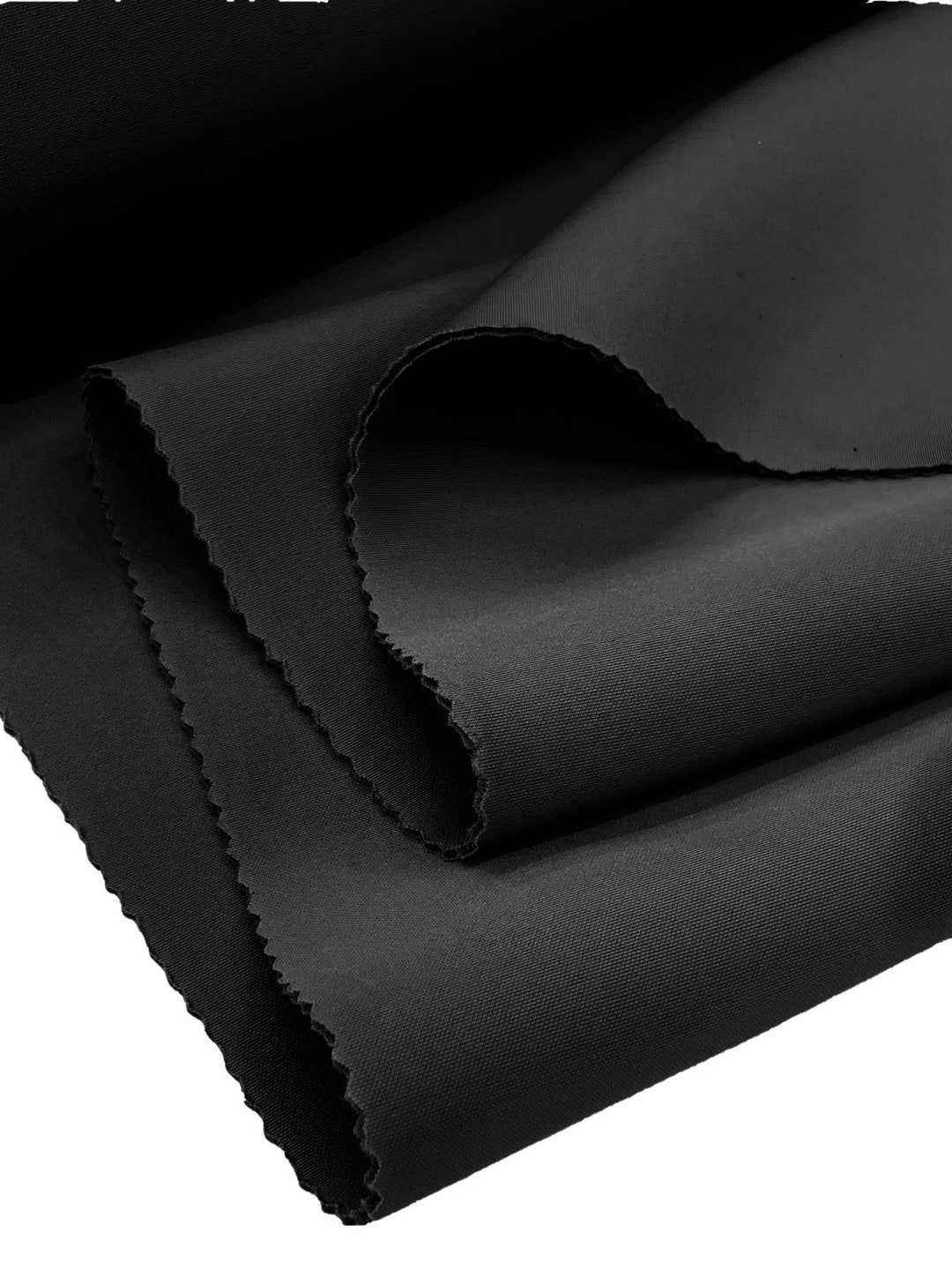 Black Neoprene Scuba Super Techno Fabric-2mm Thick-solid Colors ...