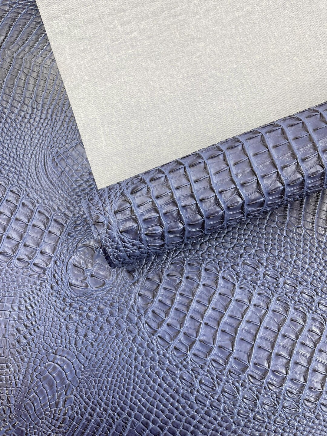 Tide Blue Florida Gator 3D Embossed Vinyl Fabric by the Yard / 2 Tone ...