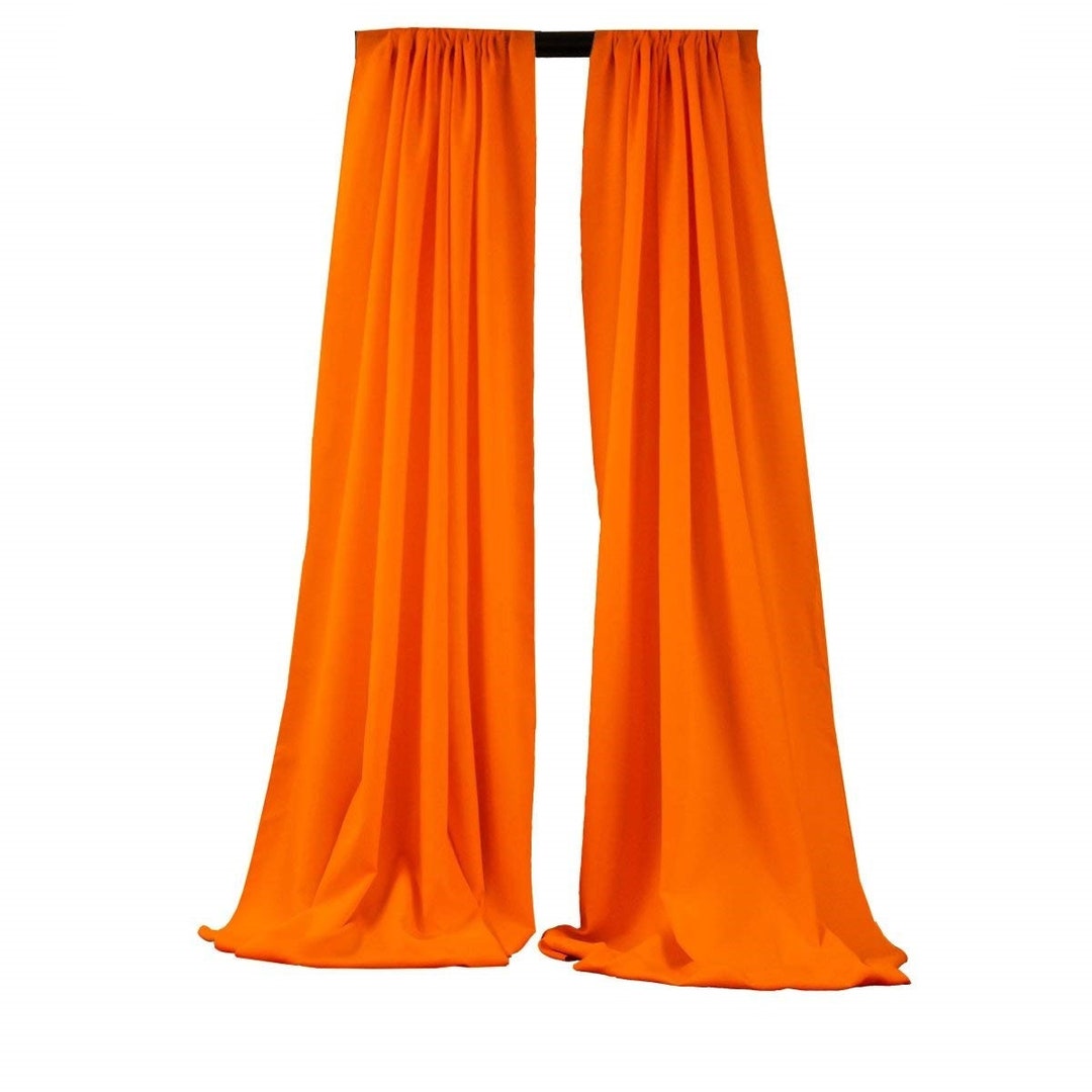 Orange 2 Panels Backdrop Drape, All Sizes Available in Polyester Poplin ...