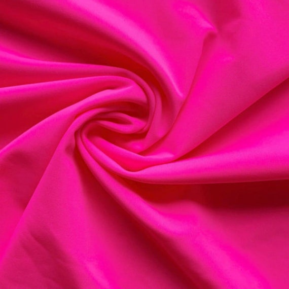 Neon Pink Shiny Milliskin Nylon Spandex Fabric 4 Way Stretch - Etsy