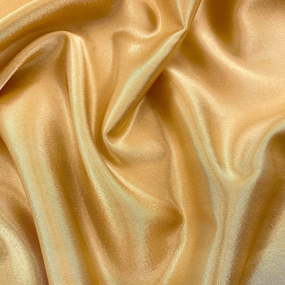 Sun Gold Crepe Back Satin Bridal Fabric Draper-prom-wedding-nightgown ...