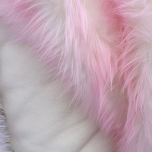 Pink/ivory Deluxe Cotton Candy Design- Shaggy Faux Fun Fur-2 Tone Super ...