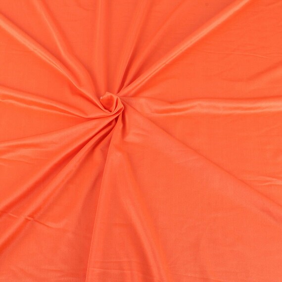 Orange Shiny Milliskin Nylon Spandex Fabric 4 Way Stretch - Etsy