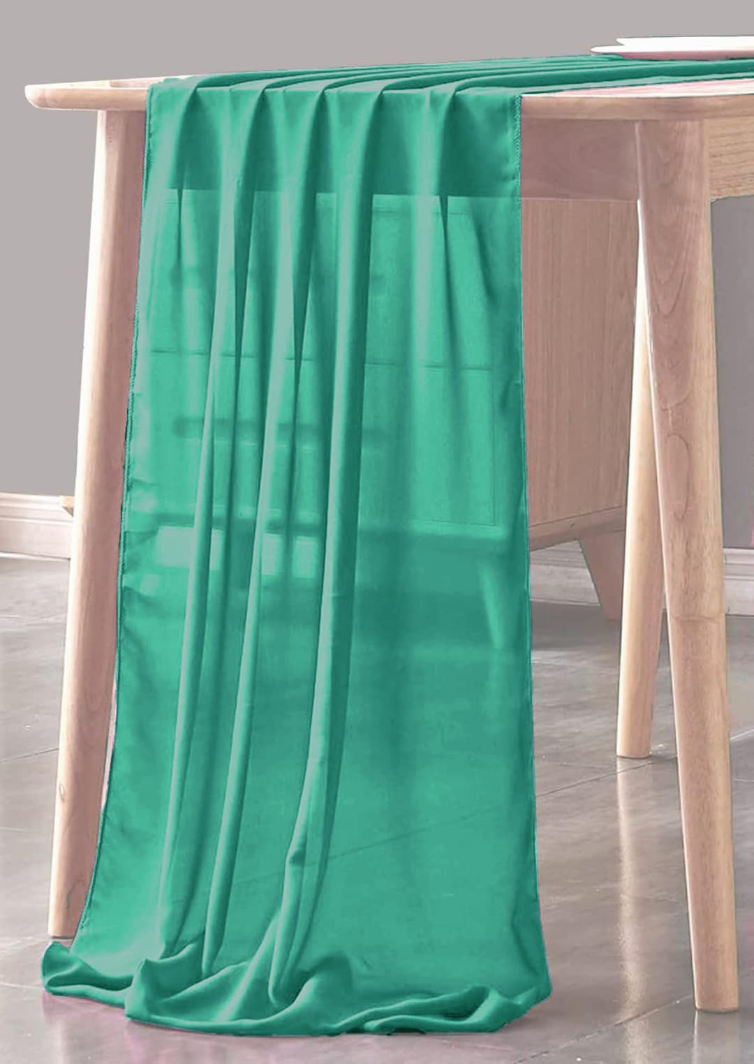 Jade - Chiffon Sheer Table Runner for Wedding, Decorations for Birthday ...