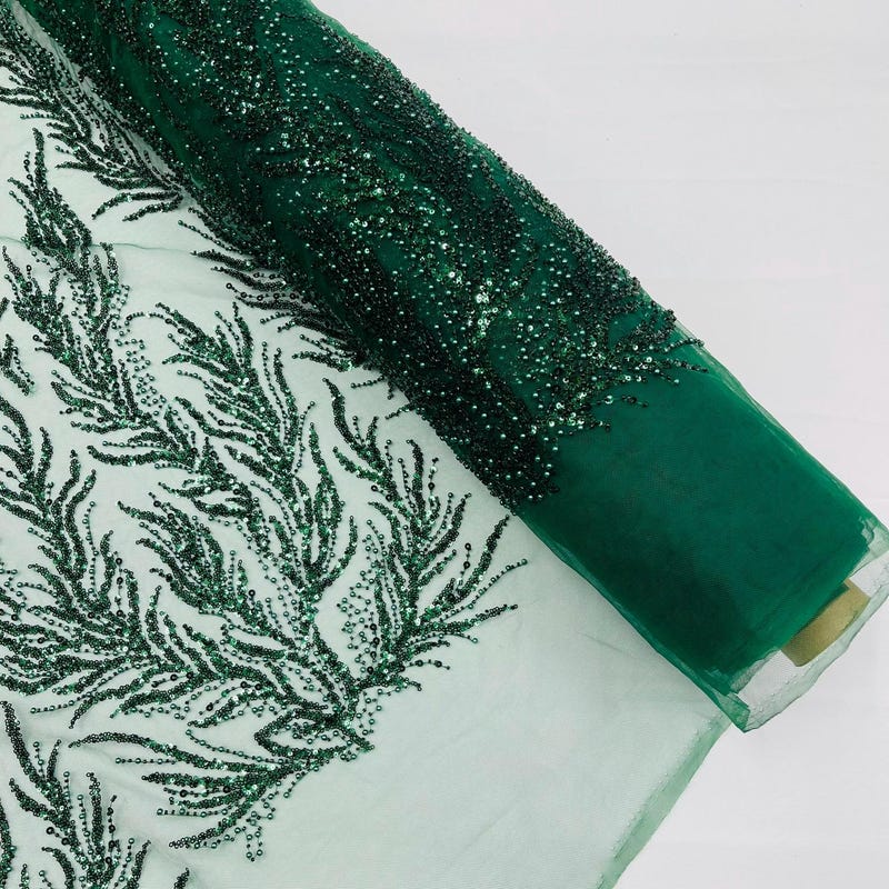 Green Lace Fabric - Etsy