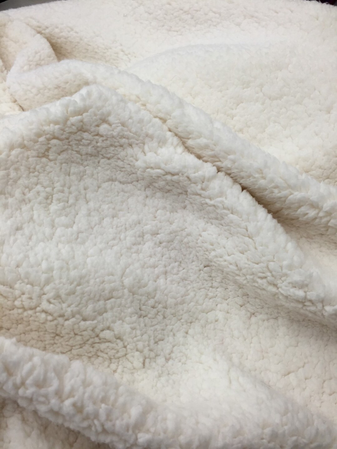 Ivory Cuddle Minky Sherpa Fleece,lamb Wool Design Fabric.sold by the ...