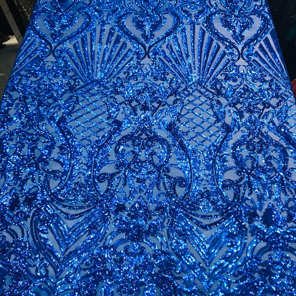 Royal Blue Damask - Etsy