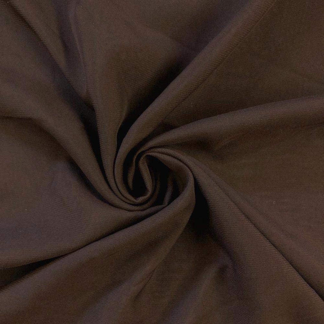 Brown 58/60" Wide 100% Polyester Soft Light Weight, Sheer, See Through ...