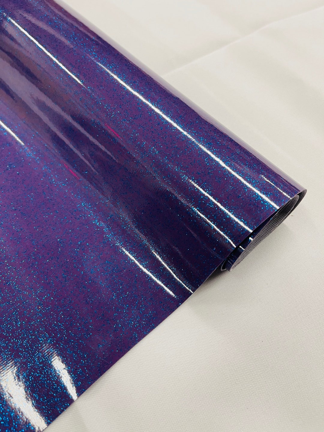 Purple 53/54" Wide Shiny Sparkle Glitter Vinyl, Faux Leather Pvc ...