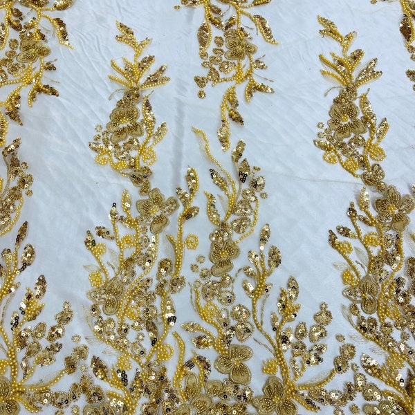 Gold Lace Fabric - Etsy