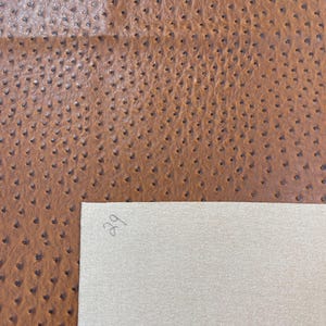 Coñac 54” Wide Ostrich Fake Leather Upholstery, 3-D Ostrich Skin ...