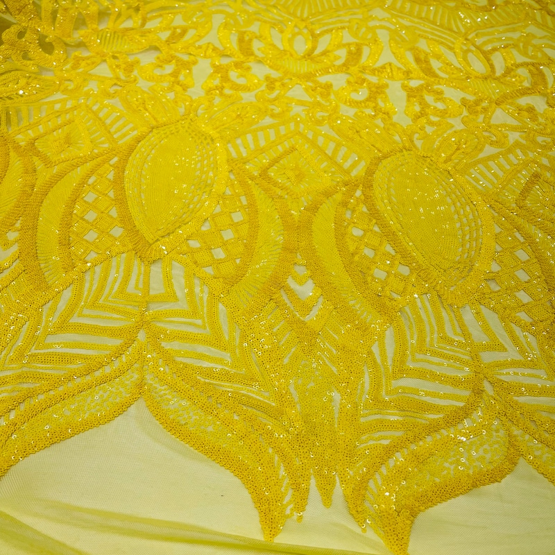 Yellow Lace Fabric - Etsy