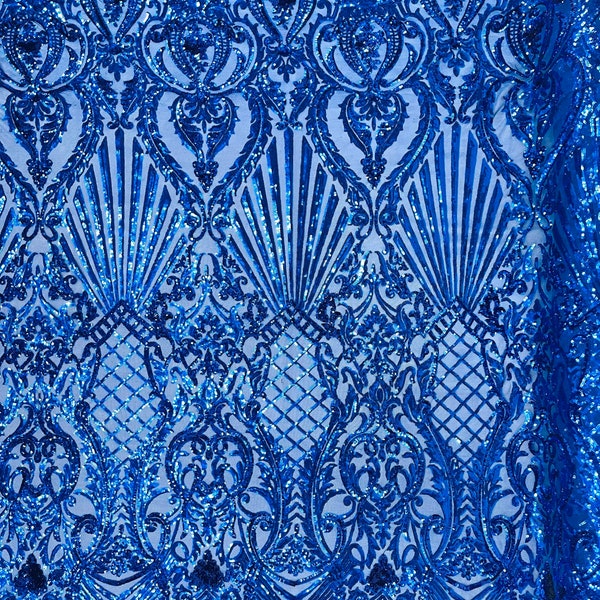Royal Blue Damask - Etsy