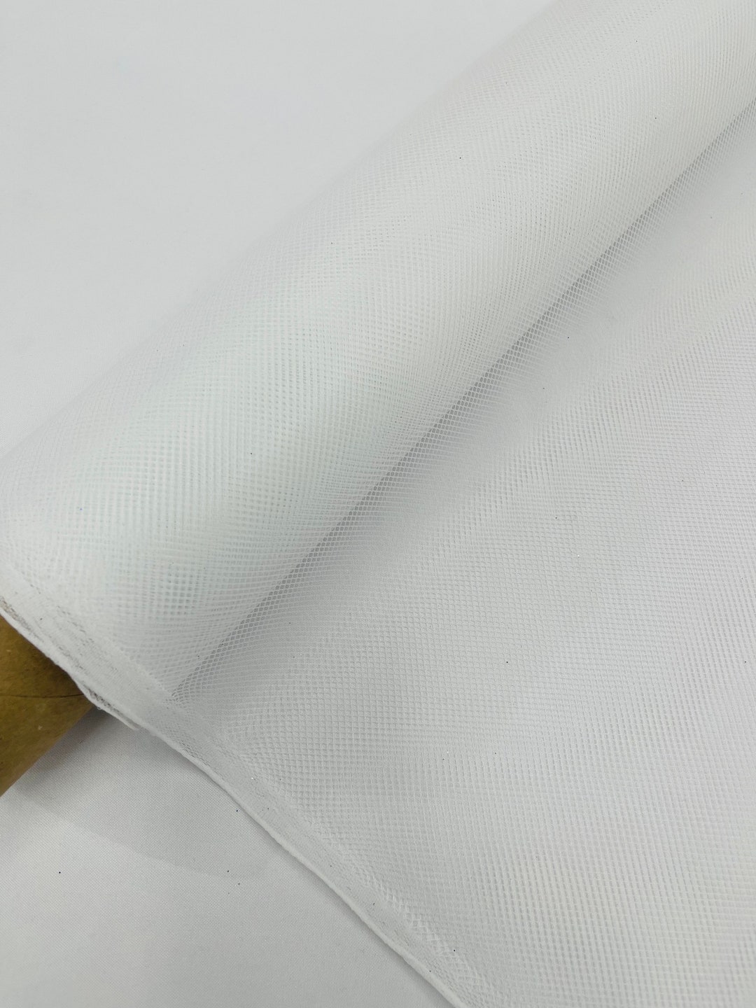 White Hard Net Tulle Crinoline Fabric/petticoat Fabric/54" Wide/stiff ...