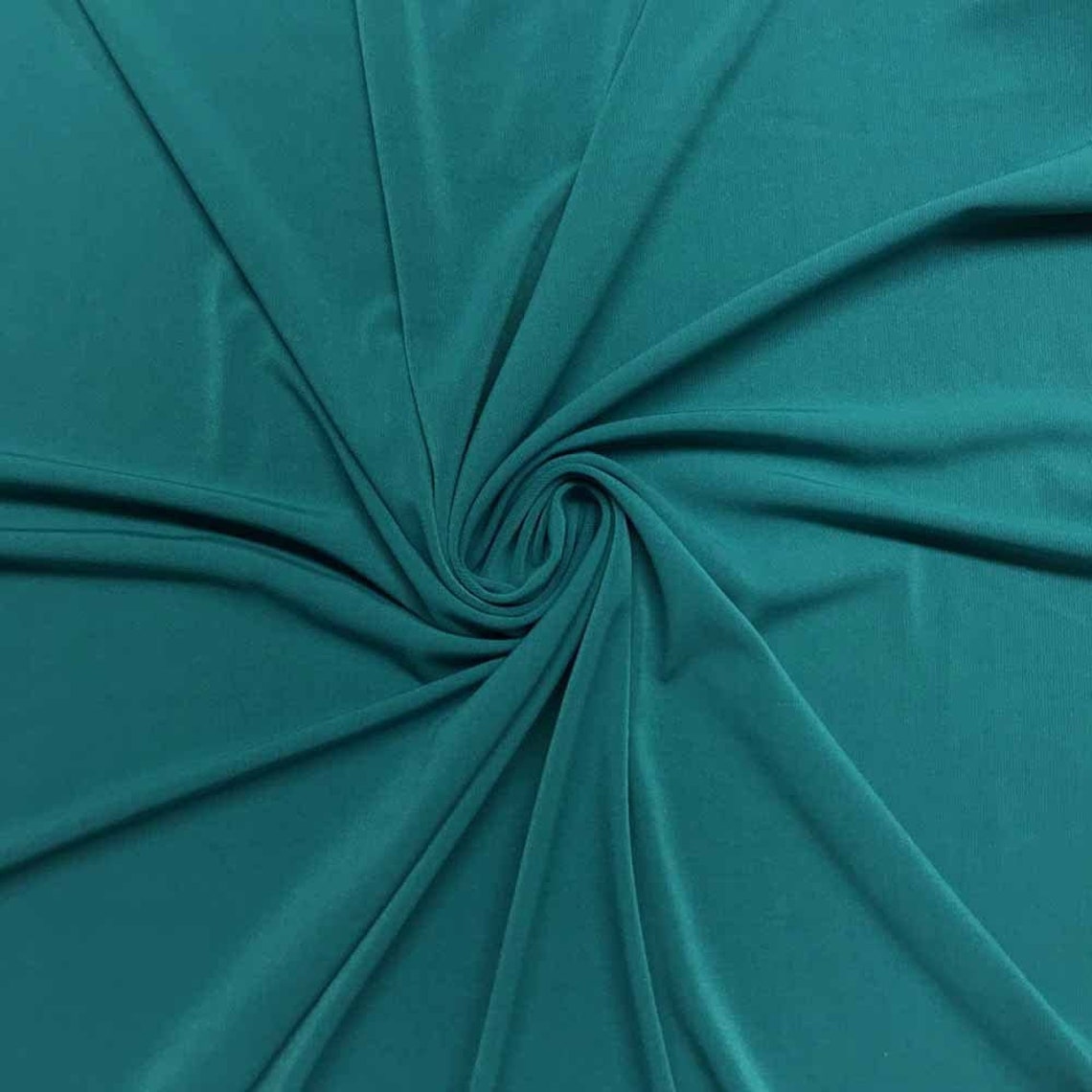 Teal 58/59 Wide ITY Fabric Polyester Knit Jersey 2 Way Stretch Spandex ...