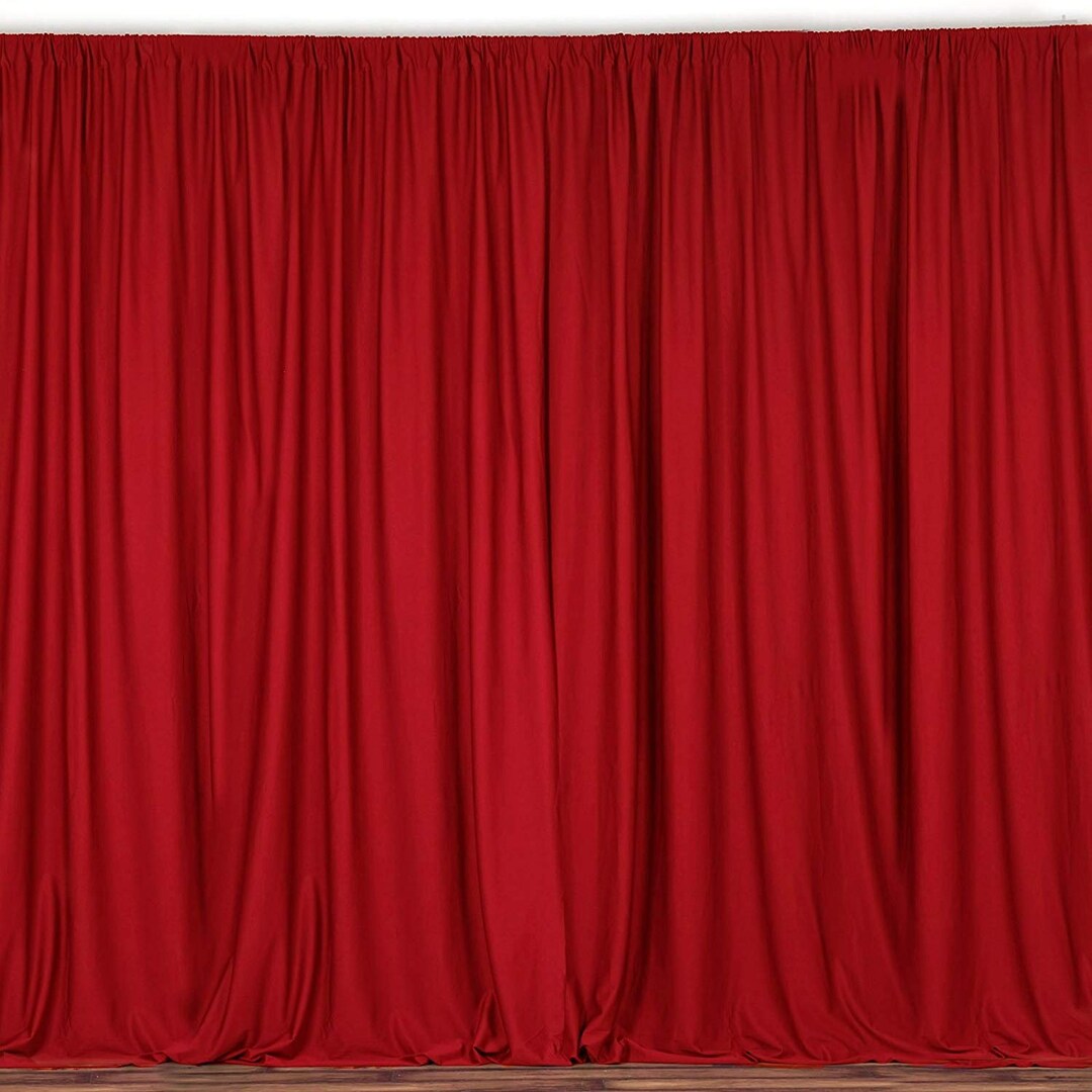 Red SEAMLESS Backdrop Drape Panel, All Sizes Available in Polyester ...
