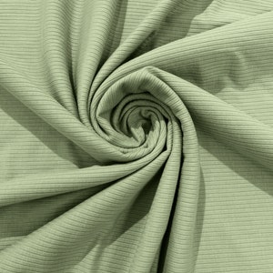 Sage Green - Stretch Rib Knit Fabric Polyester Spandex (by the Yard) - Etsy