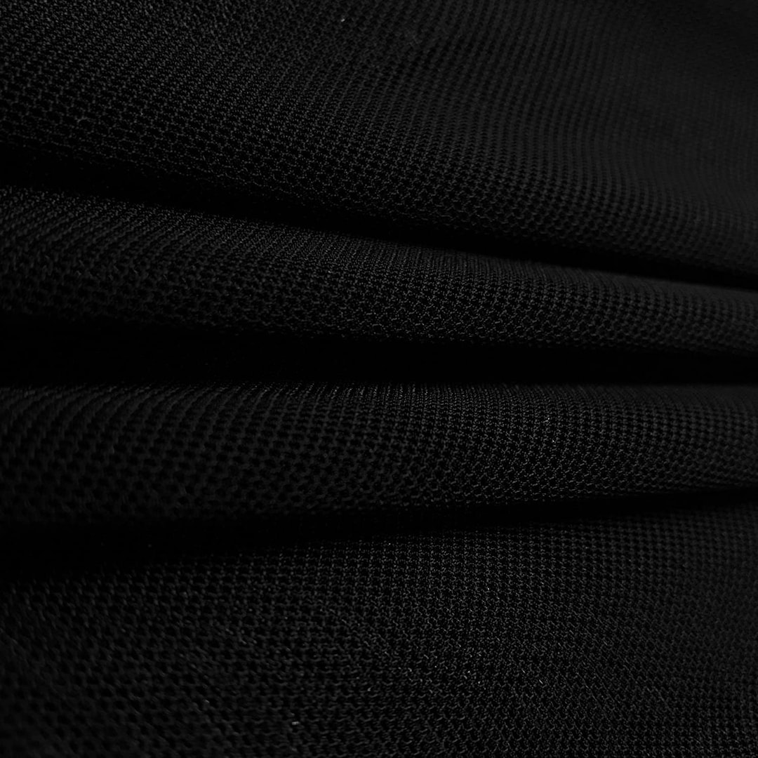 Black 58/60" Wide Solid Stretch Power Mesh Fabric Nylon Spandex Sold by ...