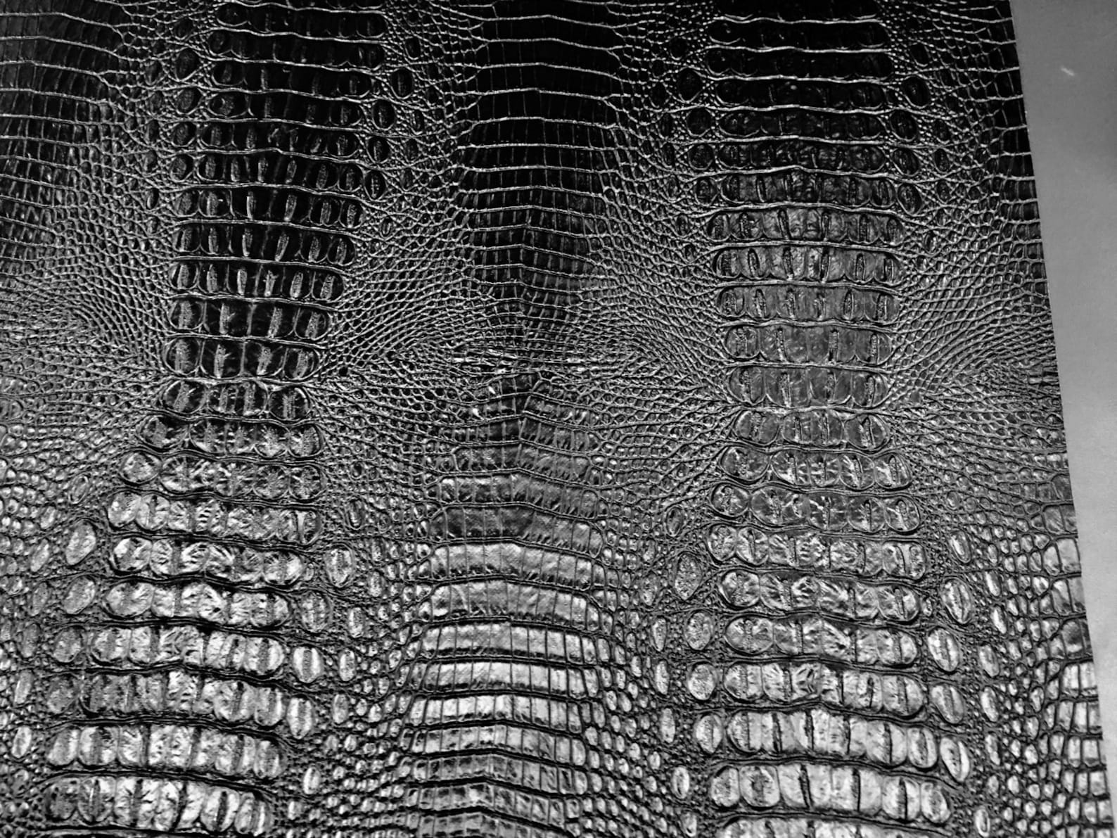 Black Crocodile Faux Leather Vinyl Embossed Fabric Scales-decorations ...