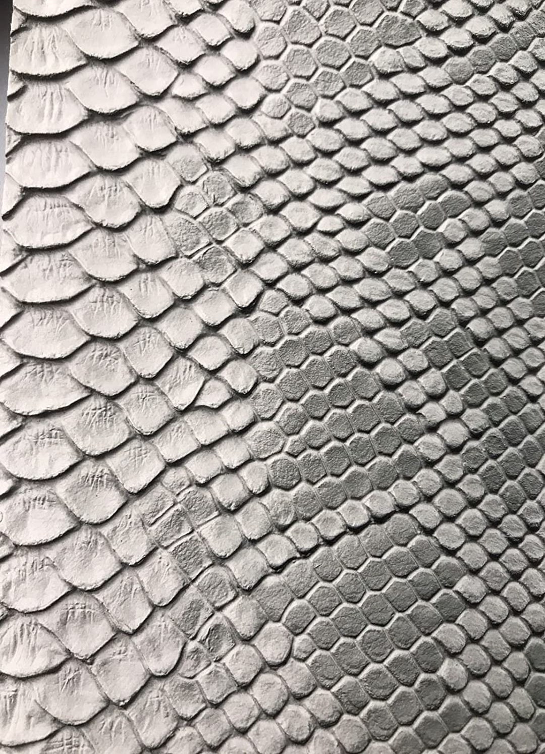Silver Grey Snake Skin Faux Leather Fabric – 54" Wide Vinyl Upholstery ...