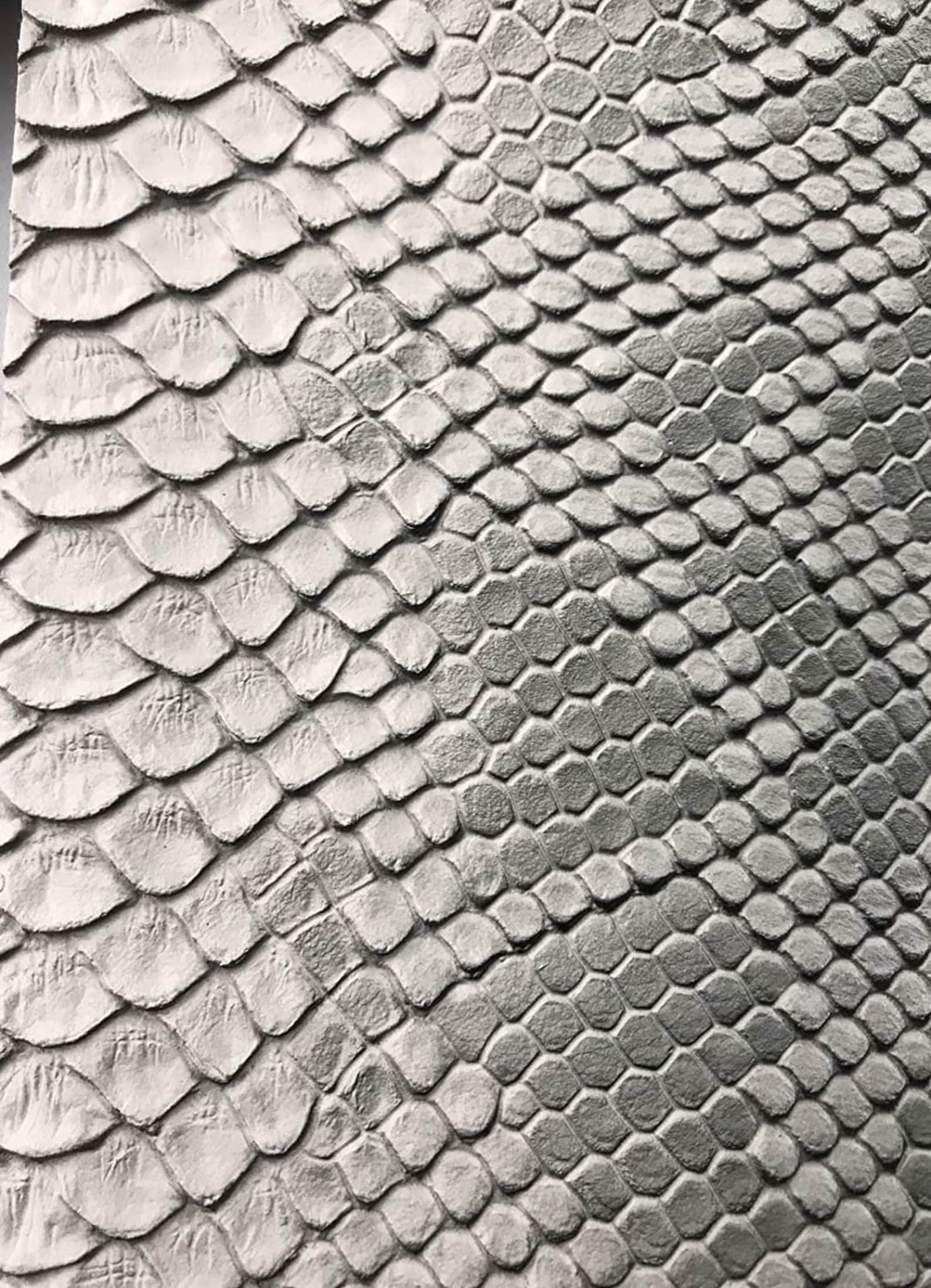Silver - Grey, 53/54" Wide Snake Fake Leather Upholstery, 3-D Viper ...