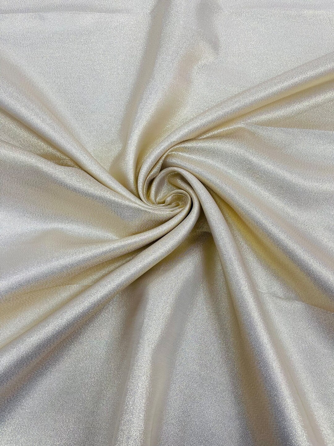 Light Gold Iridescent Metallic Shiny Light Weight Texture Lame Fabric ...