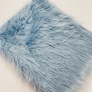 Baby Blue Long Pile Soft Faux Fur Fabric for Fur Suit, Cosplay Costume ...