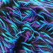Black 3 Tone Multi Color Faux Fun Fur-turquoise-purple-shaggy - Etsy