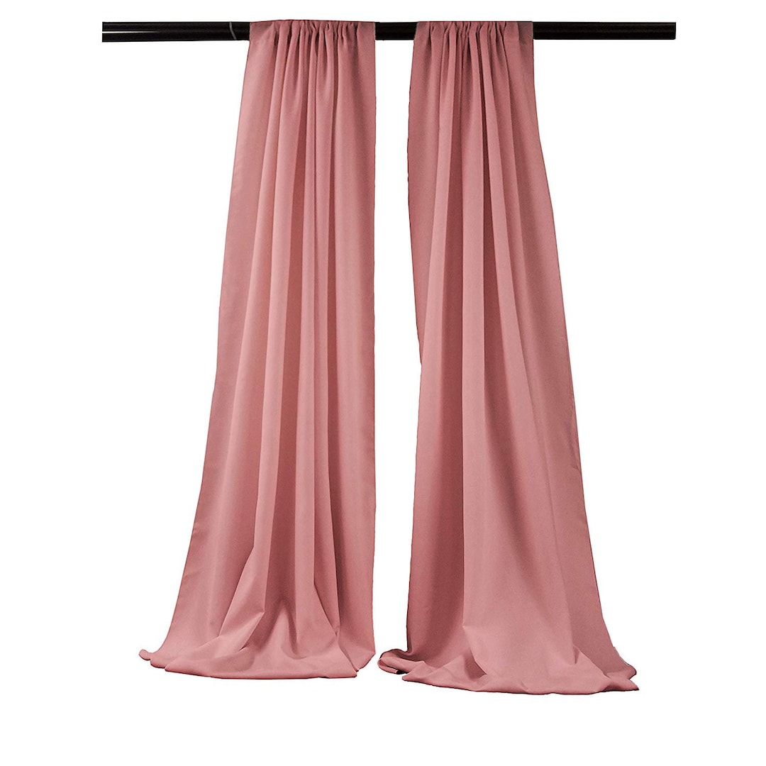 Dusty Rose 2 Panels Backdrop Drape, All Sizes Available in Polyester ...